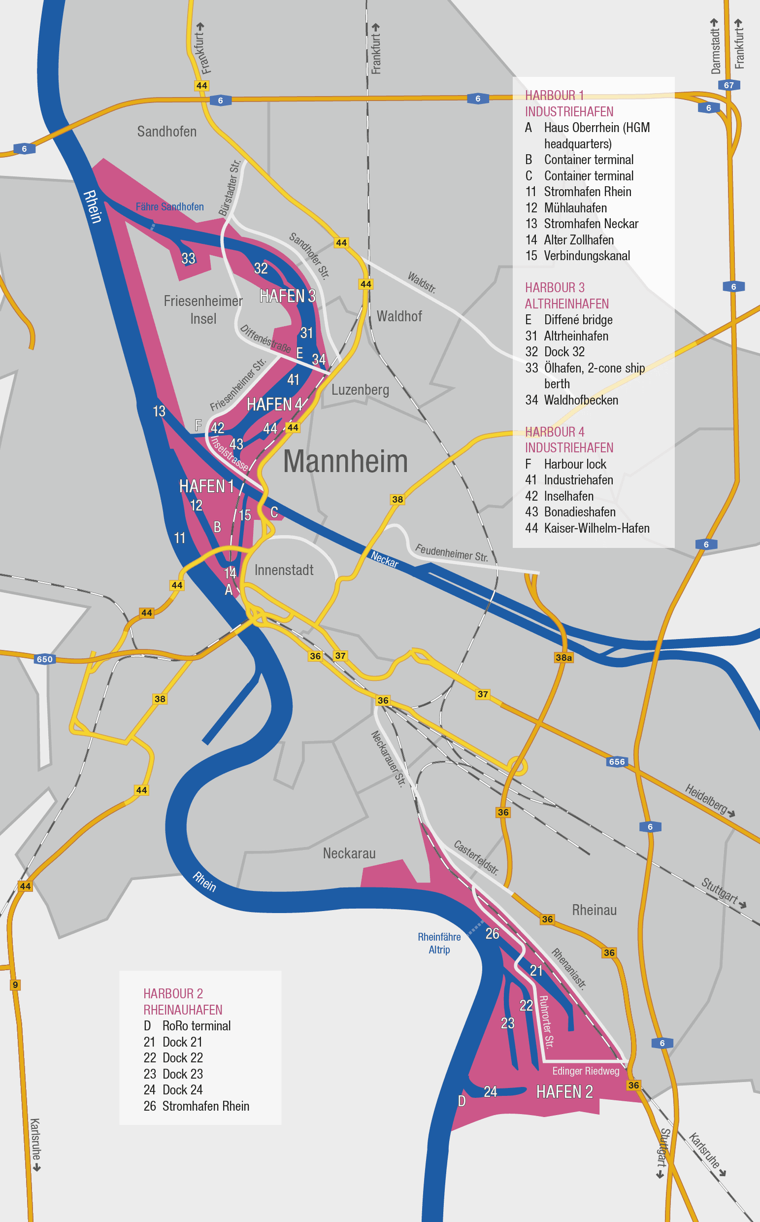 Port areas - Hafen Mannheim